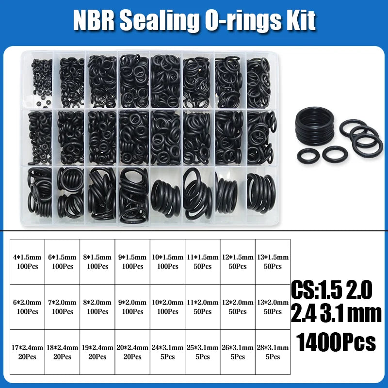 Coffret Joint Toriques Pro 1400 Pièces